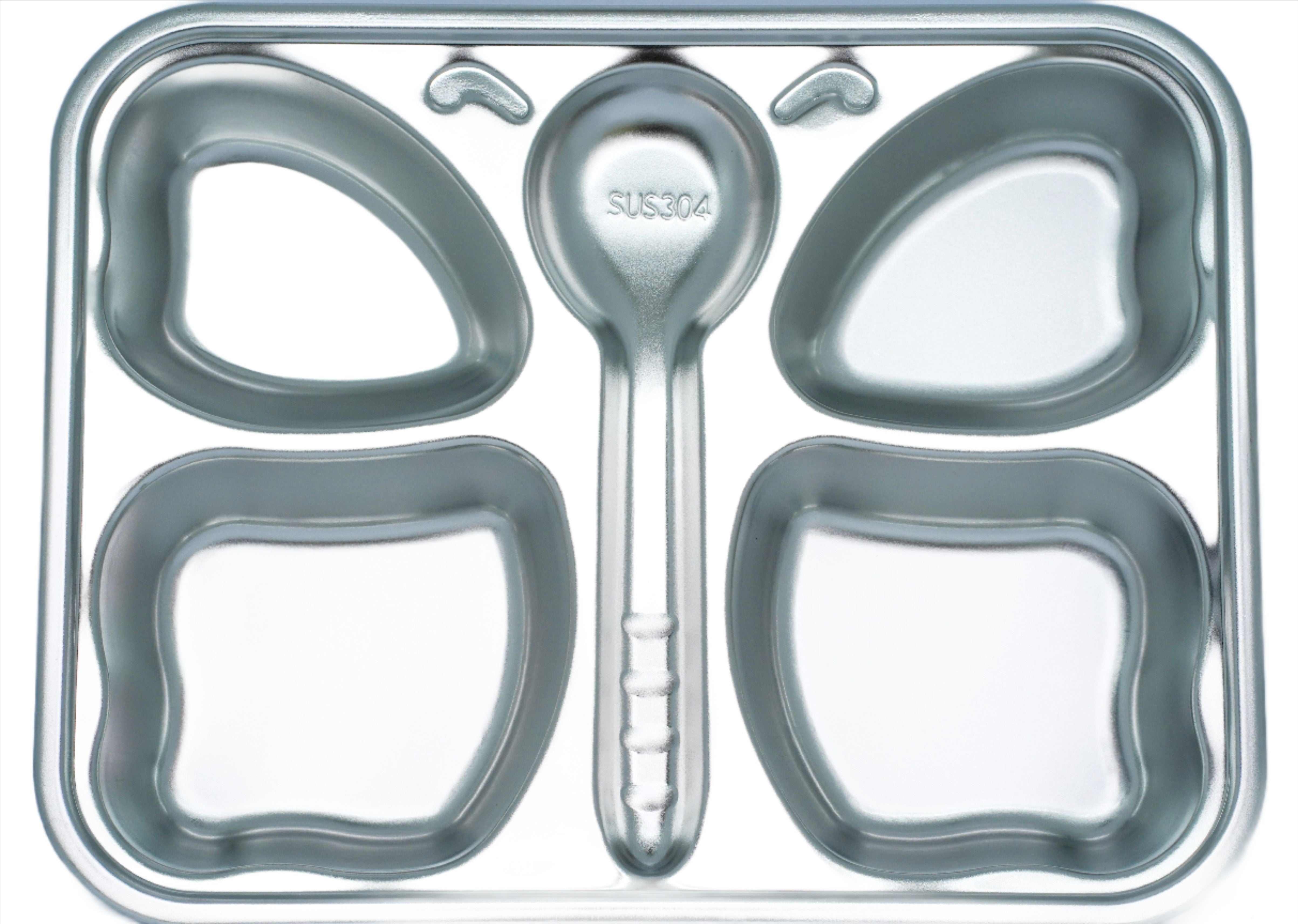 Stainless Steel Butterfly Section Plate – Mindful Mealtime