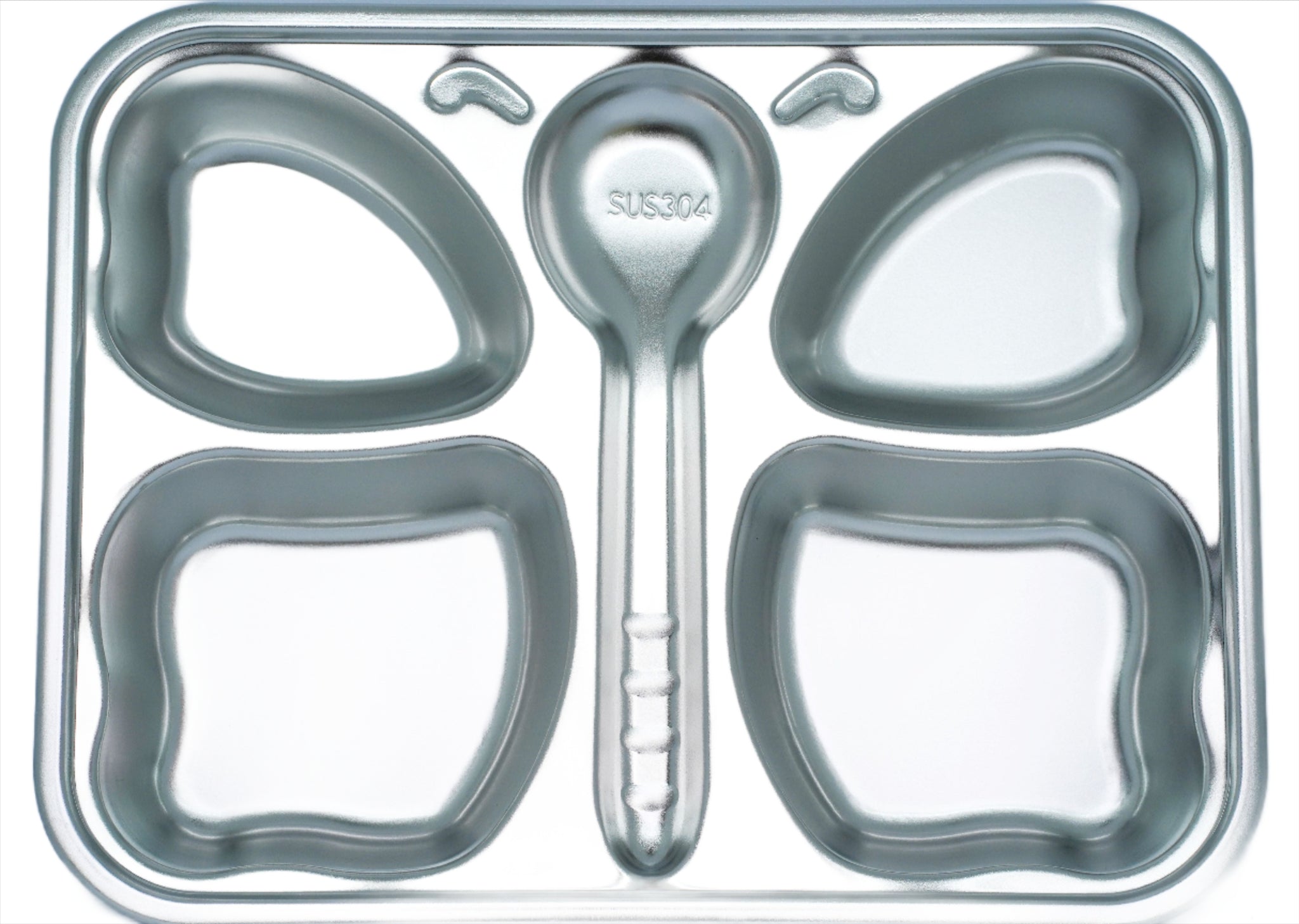 Stainless Steel Butterfly Section Plate – Mindful Mealtime