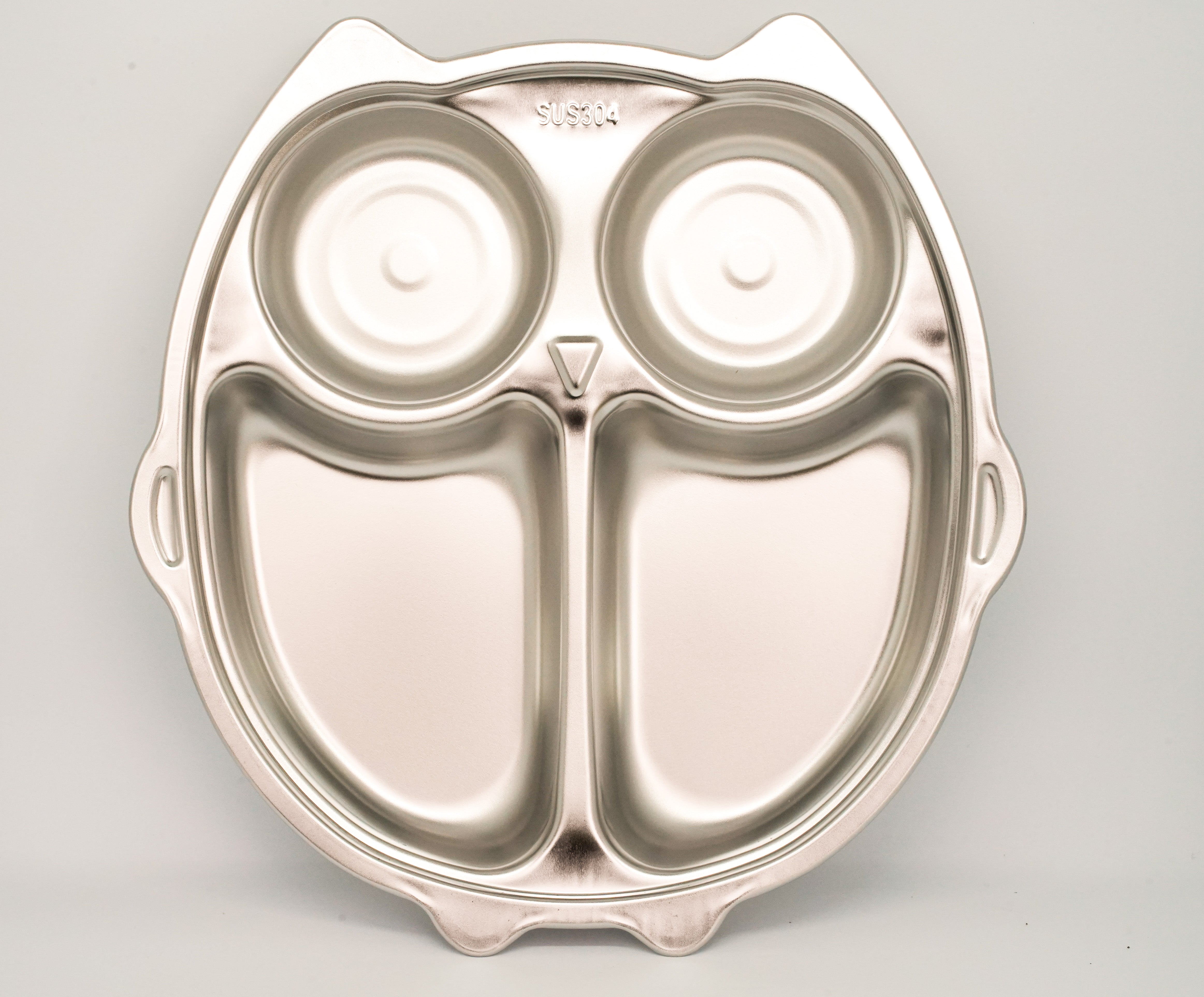 Stainless Steel Owl Section Plate – Mindful Mealtime